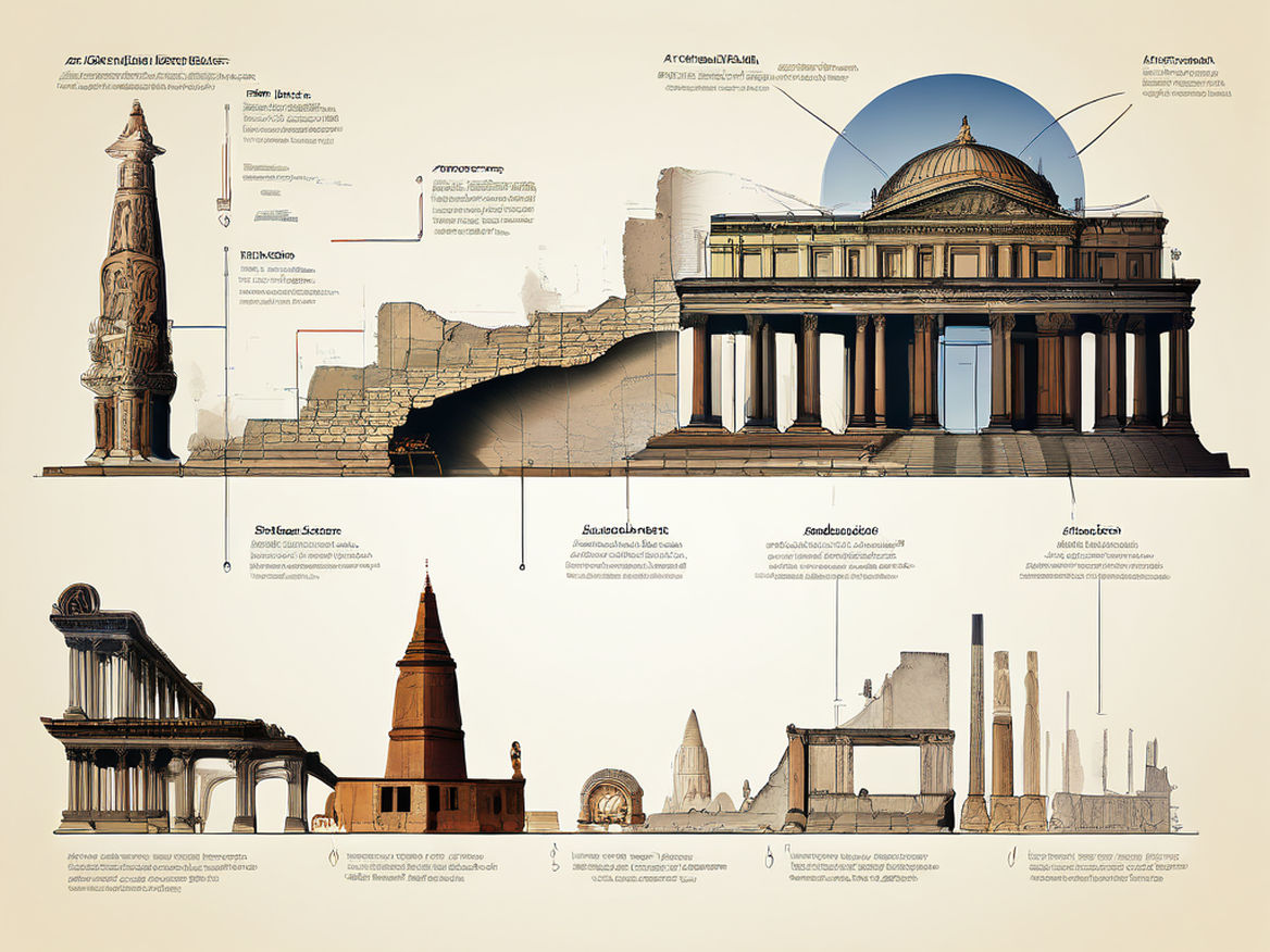 "A timeline graphic showing the evolution of architectural a... by ...