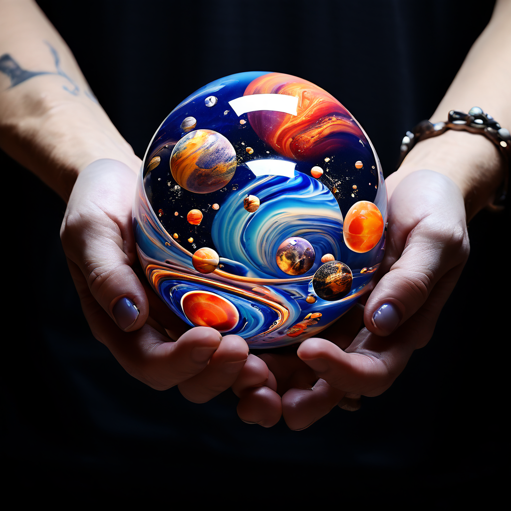 The hands of god playing marbles with the planets by Hossein Dehghan ...