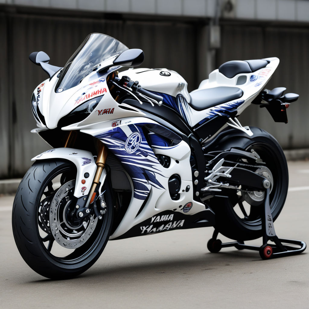 White yamaha r6 great wave of kanegawa decals by Patrick Mallari ...