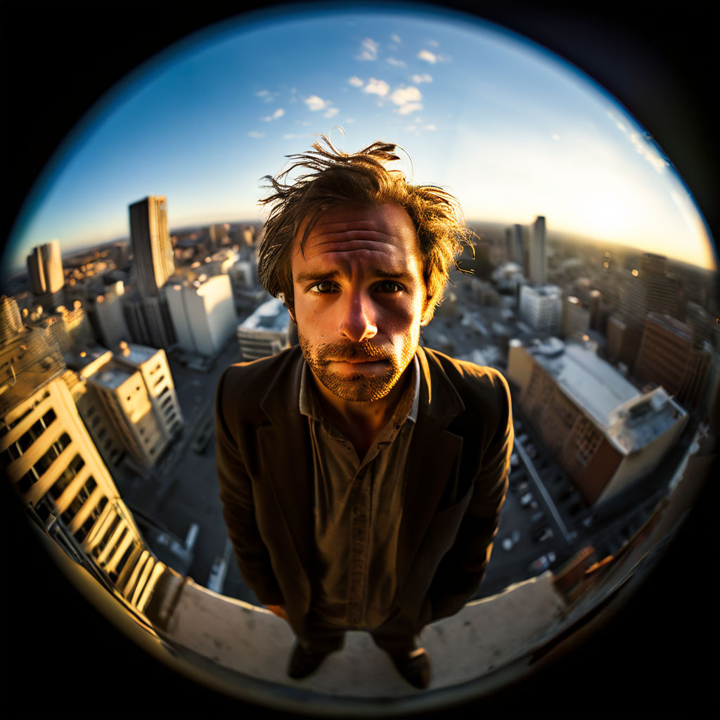 Fisheye lens captures up-close aerial view of a figure stand... by Kera ... Fisheye lens captures up-close aerial view of a figure stand... by Kera ...