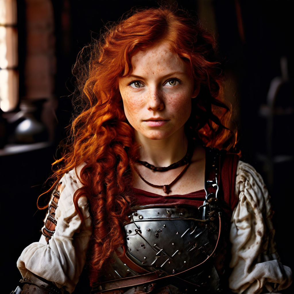 Red-haired dwarf woman in her forties by Aimee - Playground