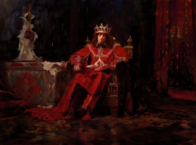 Sad king painting because your queen left you for the duke by Pete ...