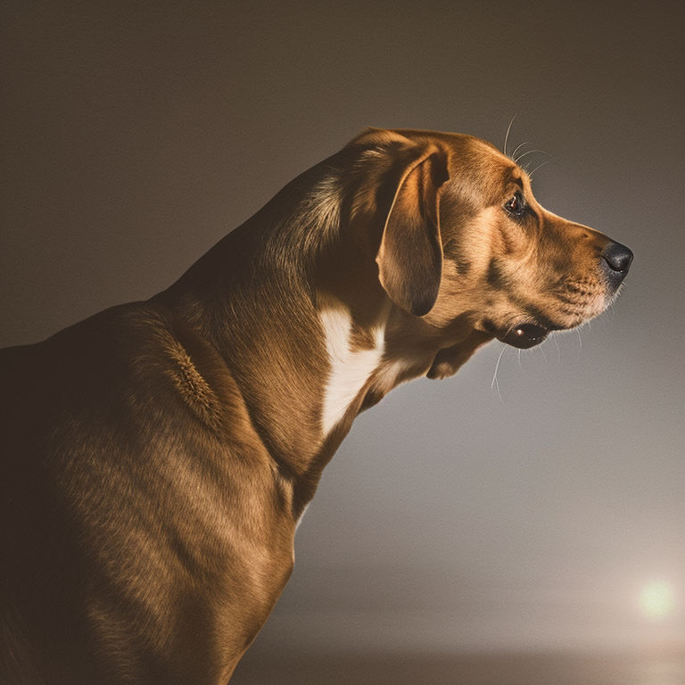 Dog watching a falling star by Mani Coco - Playground