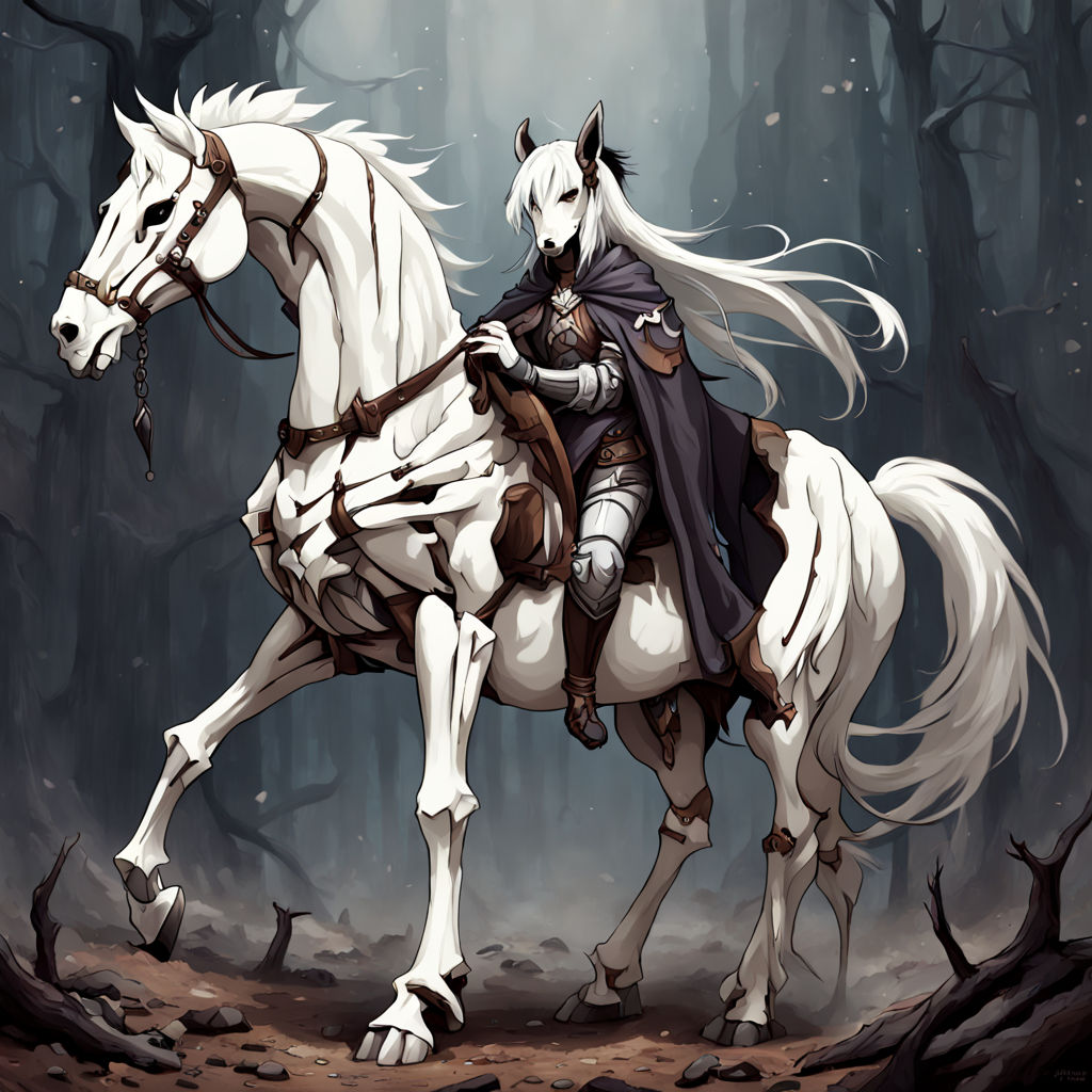 The Gloomy Bone Horse fantasy dnd by Мурманский - Playground