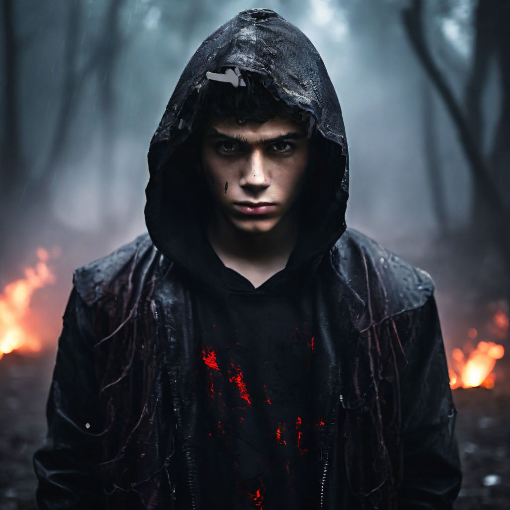 20 year old man serious face scary clothes black magic thing... by ROTT ...