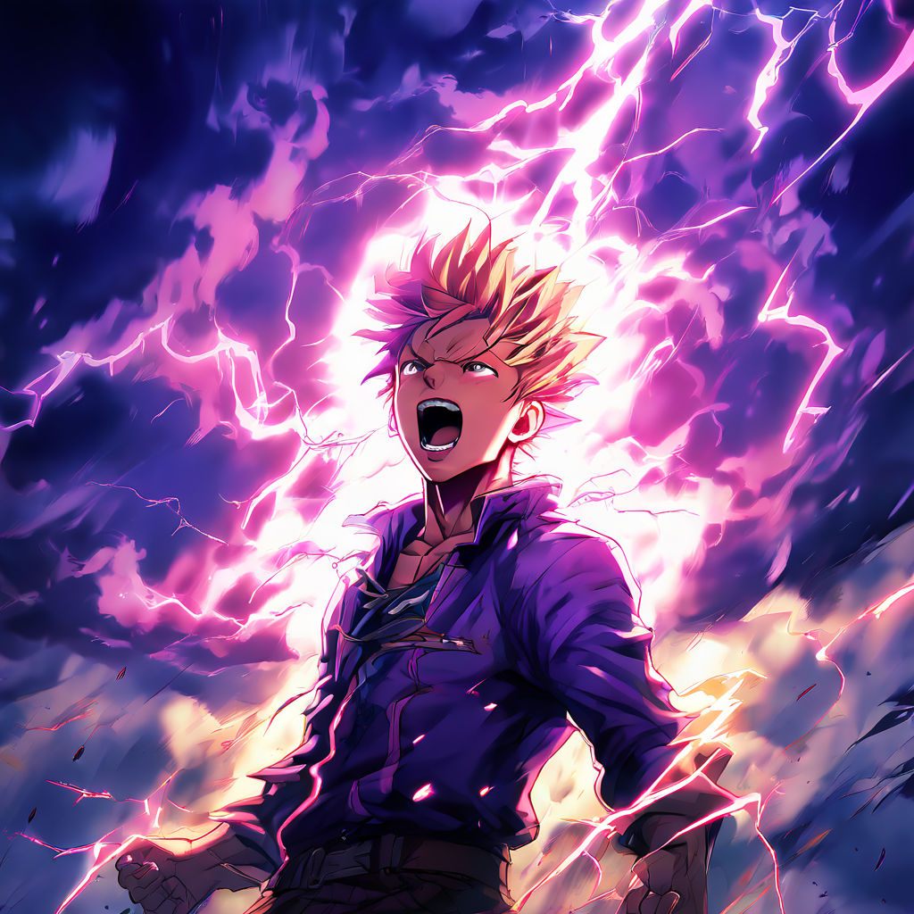 Zenitsu using his Thunder Breath Technique by Aljohn Ramos - Playground