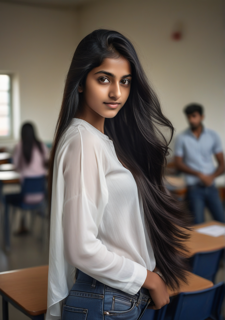 Portrait of an Indian Muslim girl with slim physique by komal love - Playground