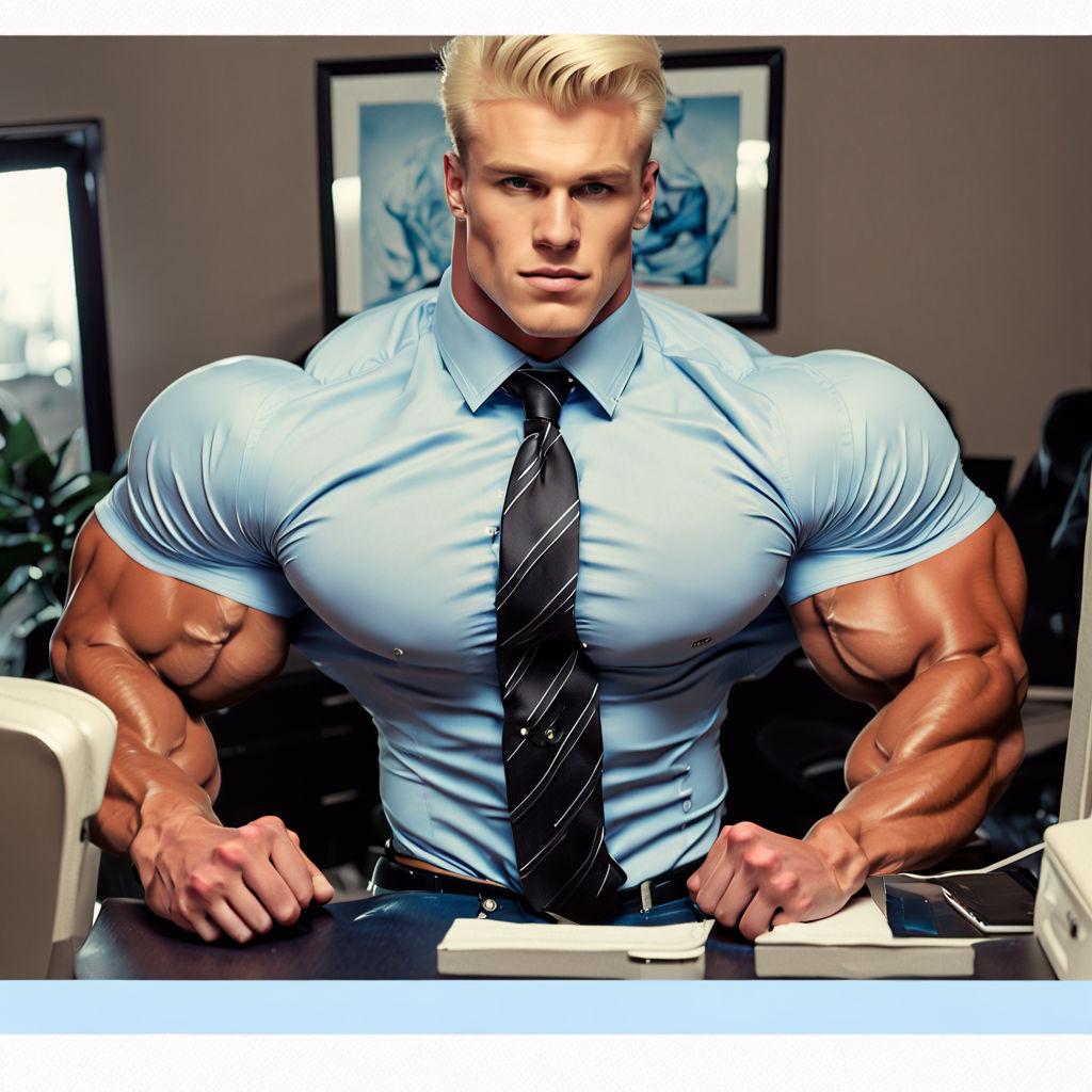 20 year old Caucasian colossal built bodybuilder with bleac... by ...