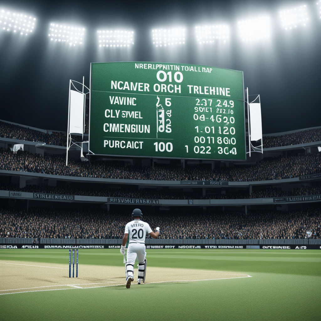 3D animation depicting a scoreboard with Ravi's score of 100... by ...