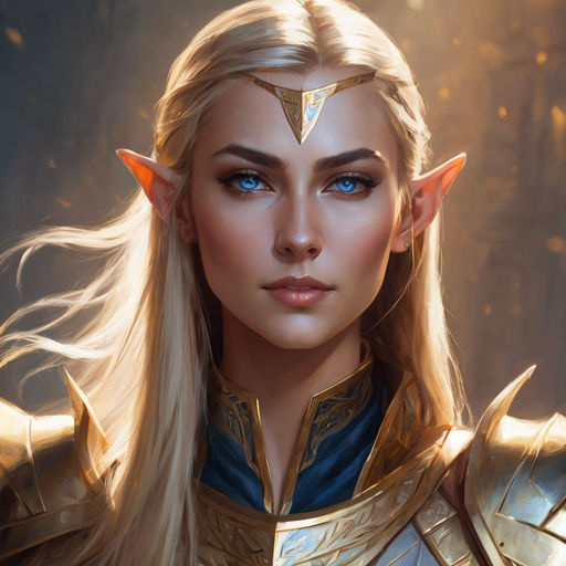 High Elf. Woman. Realistic portrait. A formidable and stern ... by Влад ...