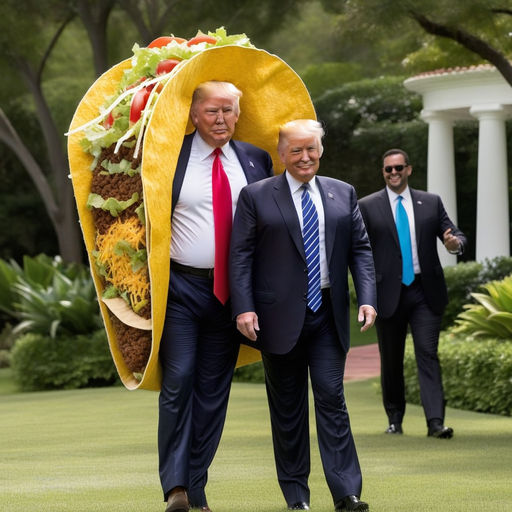 Donald Trump wearing a taco costume by Chris Douglas - Playground