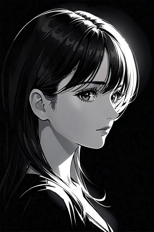 Line pencil drawing female face (Demi Moore) silhouette shar... by iz ...