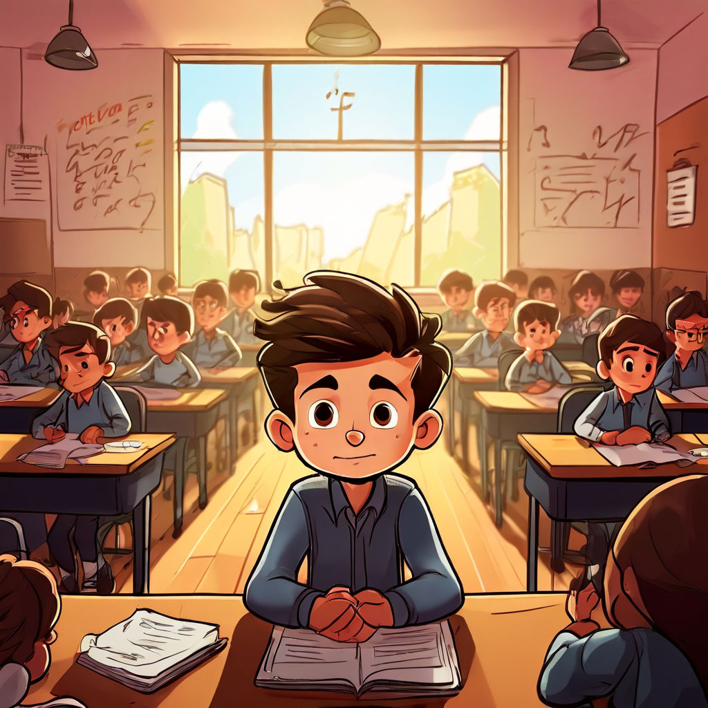 Create a cartoon poster for me of CREATE a scene in a typica... by ...