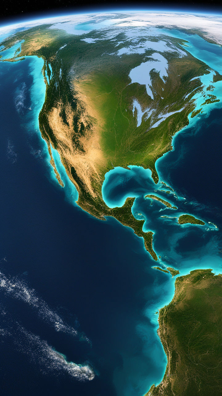 American continent viewed from space by alam pang - Playground
