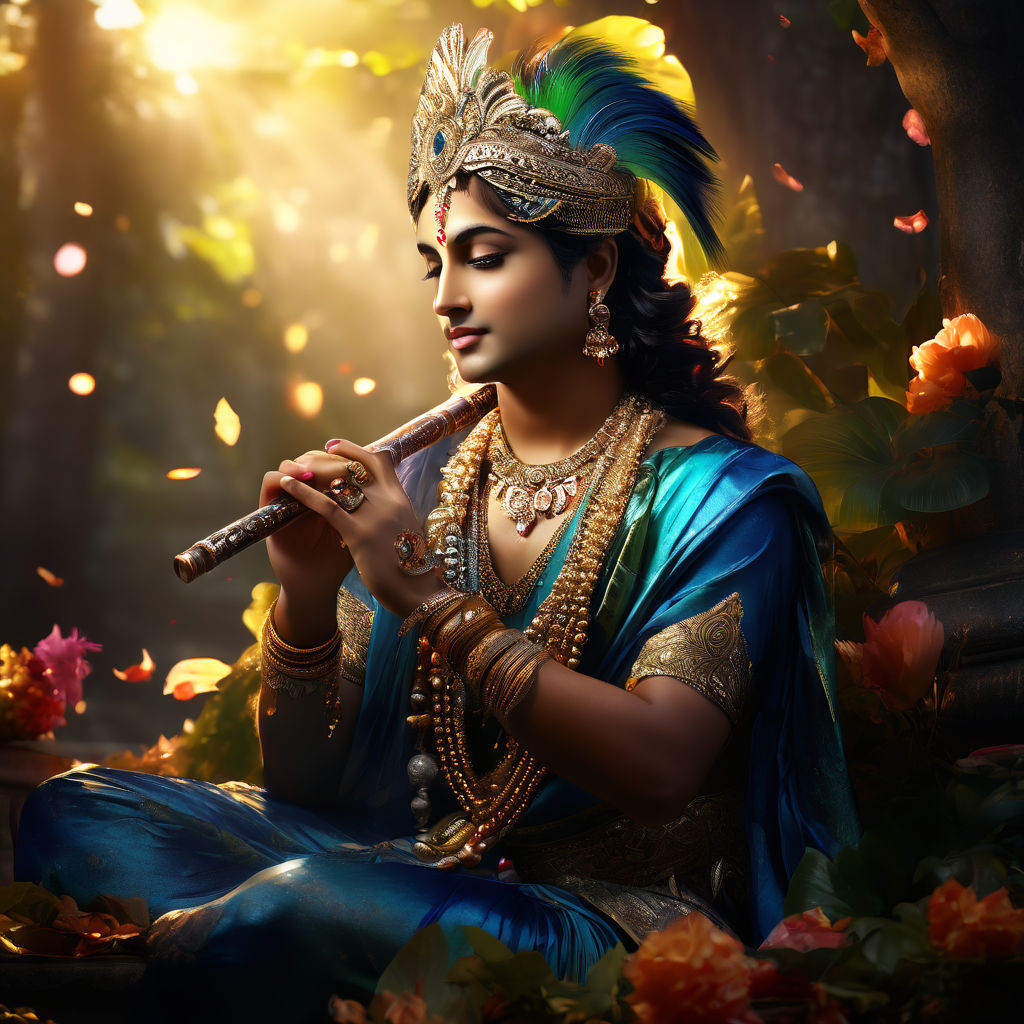 Ultra realistic digital painting of Lord Krishna by mucis lover ...