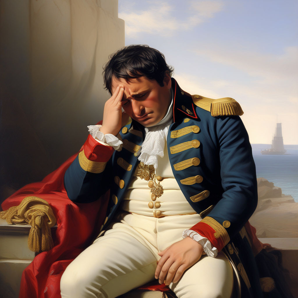 Napoleon crying on elba by Jay Chhoun - Playground