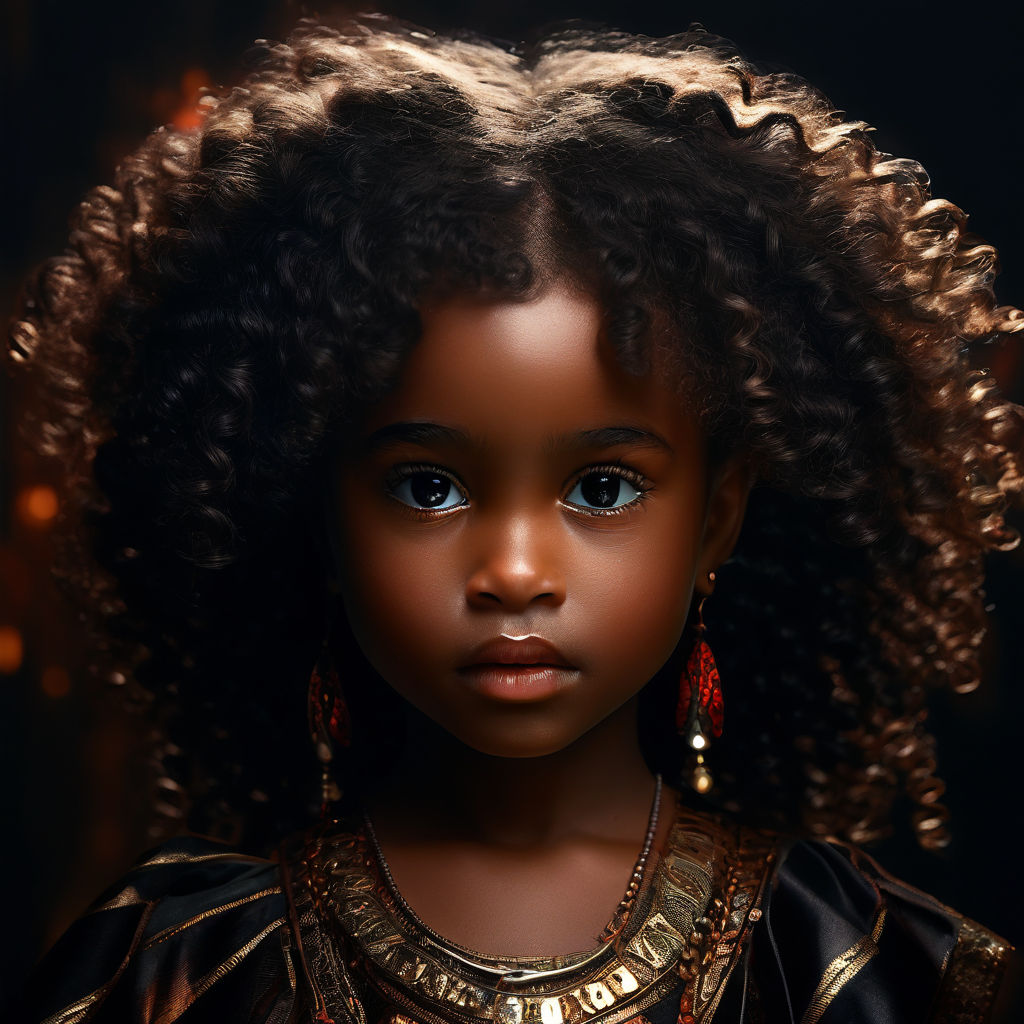 Black little girl by Ryan Diggins - Playground
