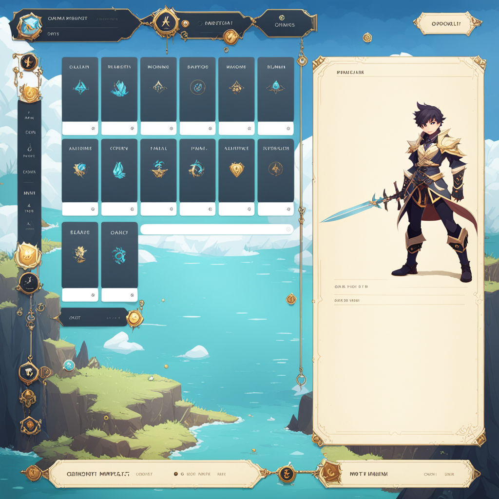 Detailed Genshin Impact-inspired RPG game UI kit by Jose Parada ...