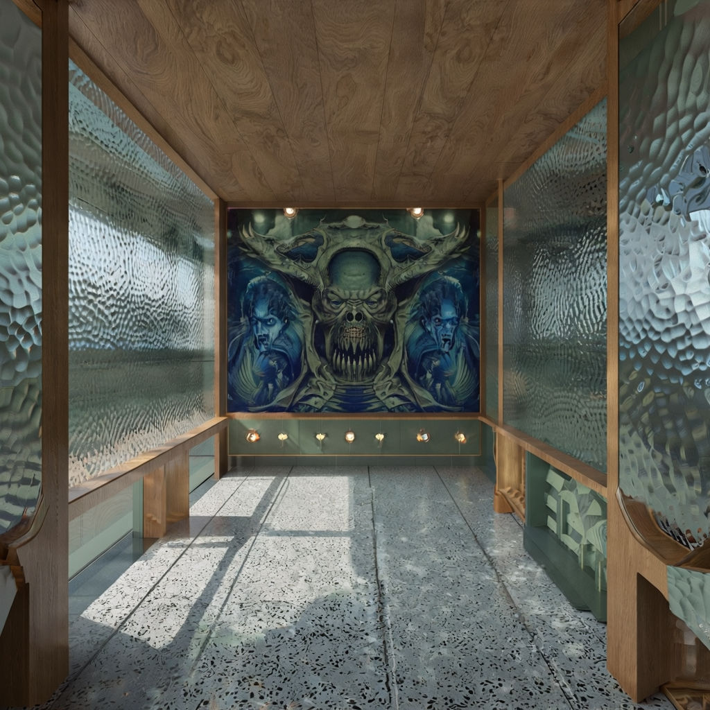 Develop a clubhouse space lobby with modern contemporary int... by ...