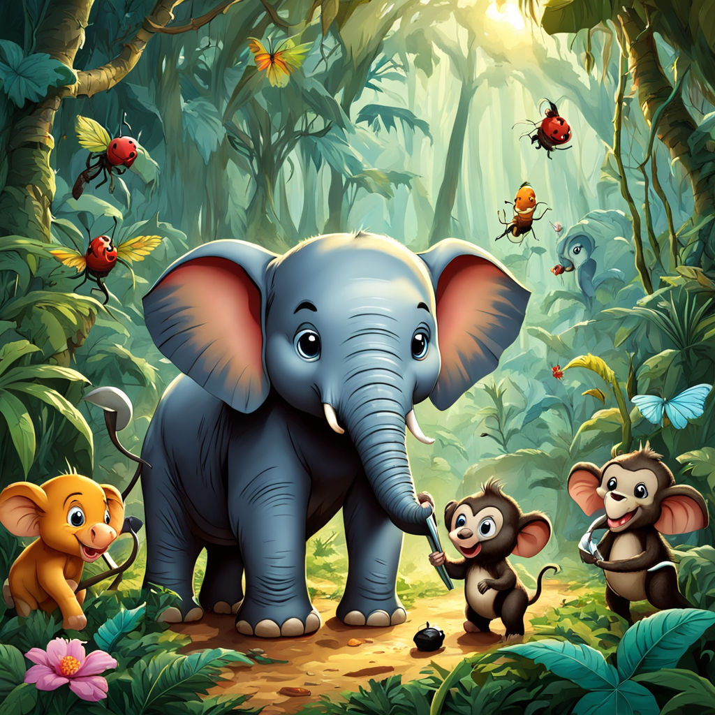 Indian Elephant Painting Painting By Sis Iman An Elephant a Day ...