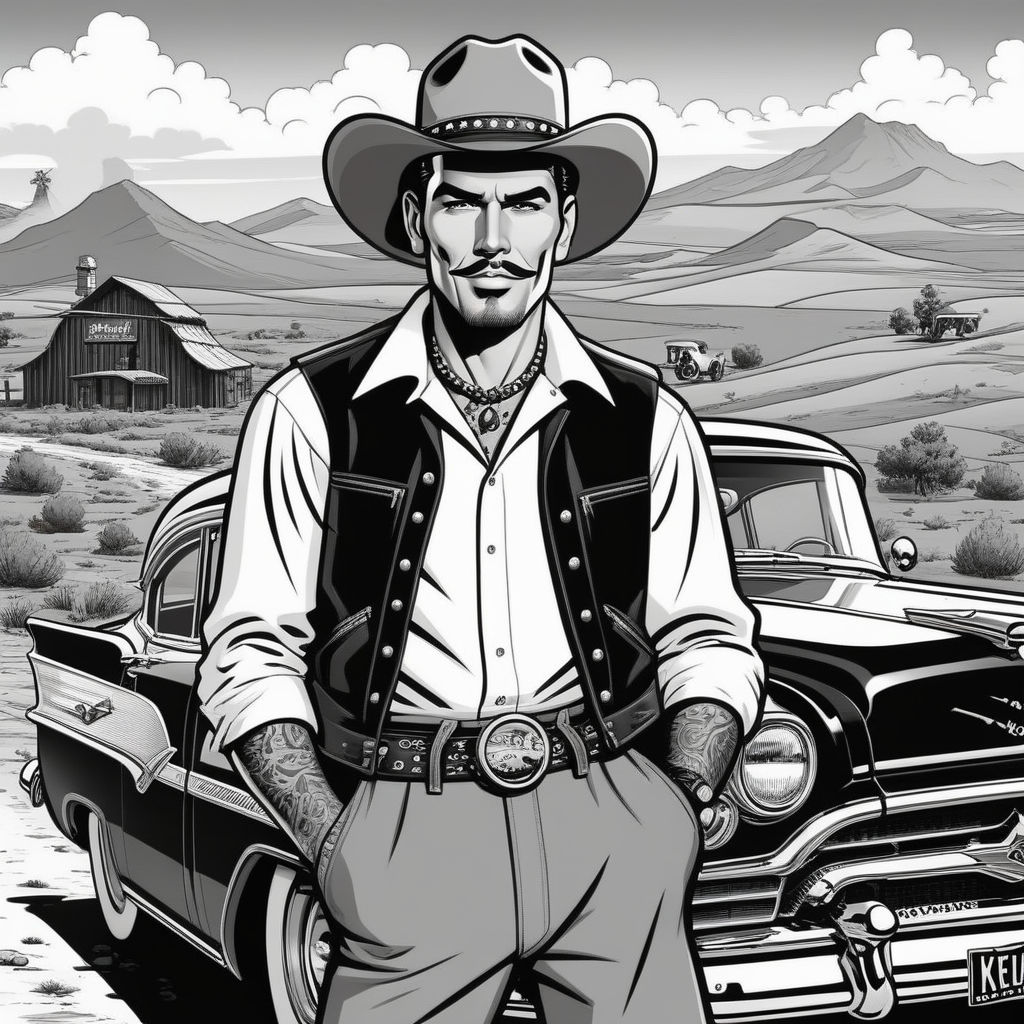 Cartoon 50's retro outlaw outsider by Focused Tarsona - Playground