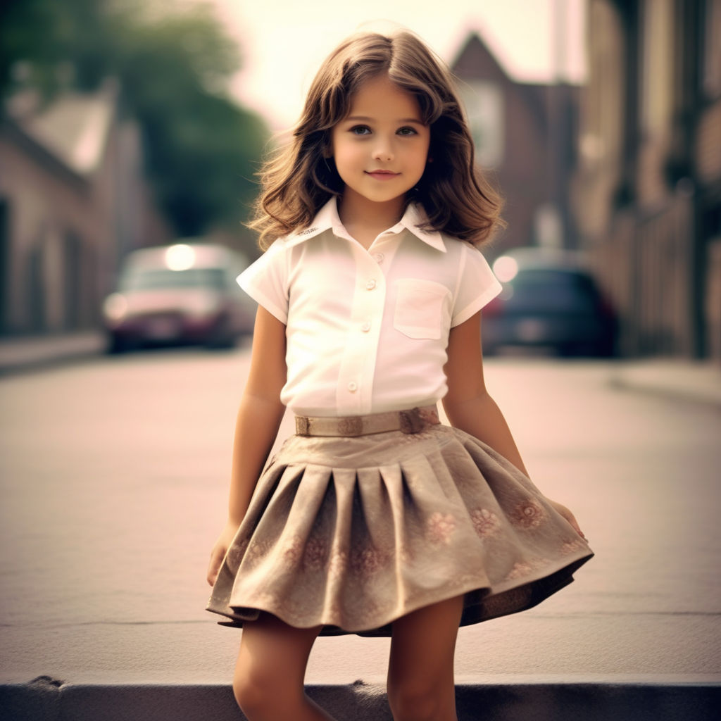 Girl is a mini skirt but the girl is only 8 years old Make... by lucas ...