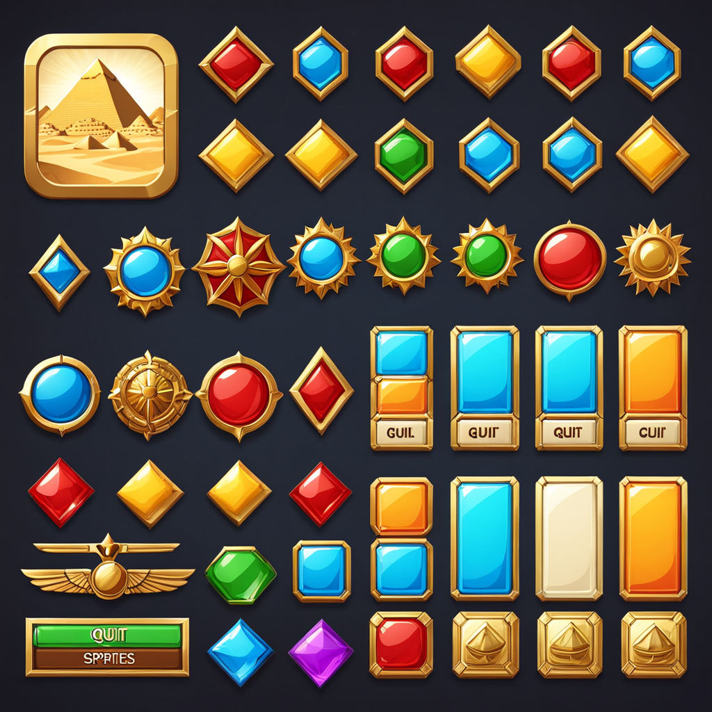 Game gui menu assets sprites widgets buttons quit resume egy... by ...