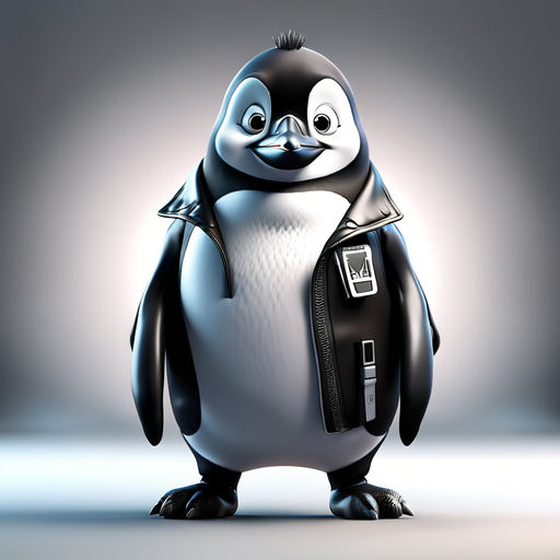 Cartoon-style epic penguin in full body by Justin Carson - Playground