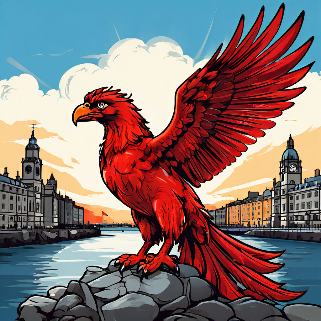 Liver bird (the mascot of liverpool fc) Cartoond graphic by 이현석 ...