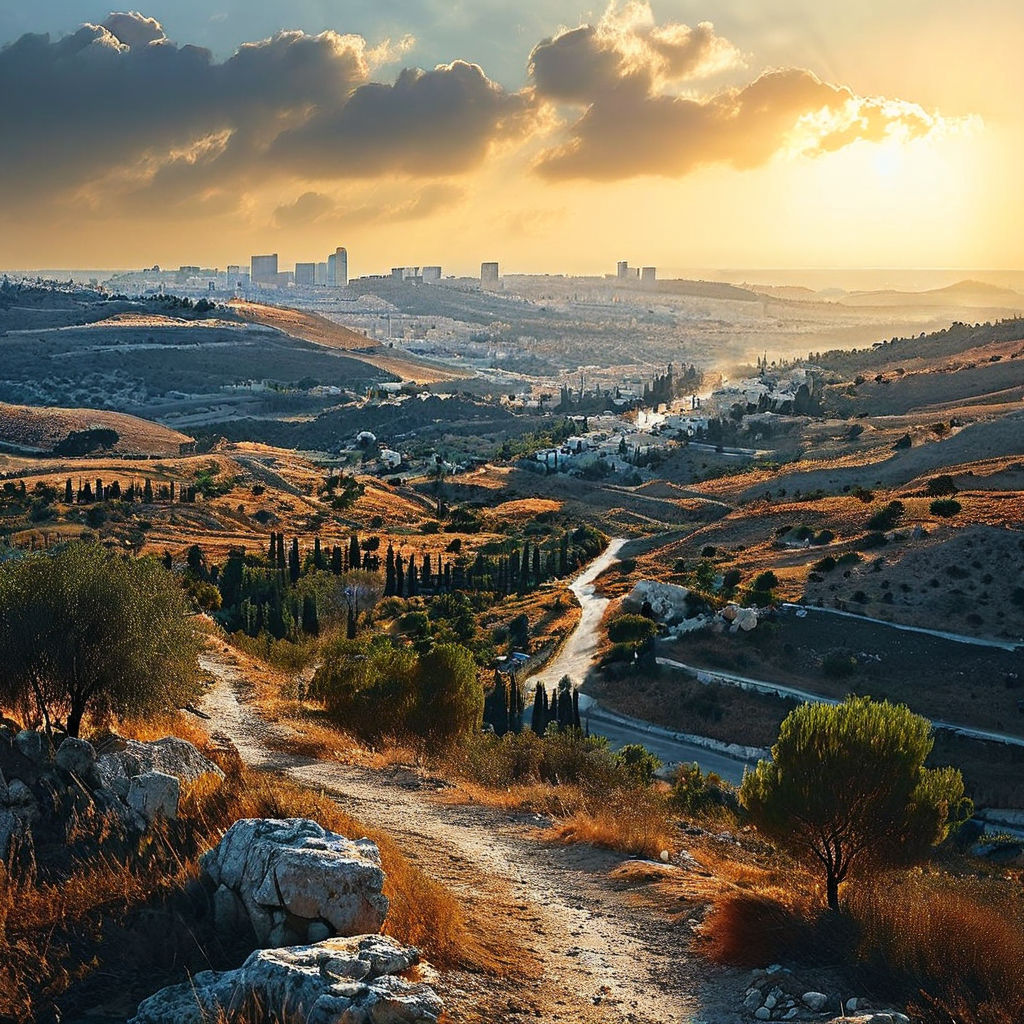 A vast symbolic landscape encapsulating the nation of Israel by Zolati ...