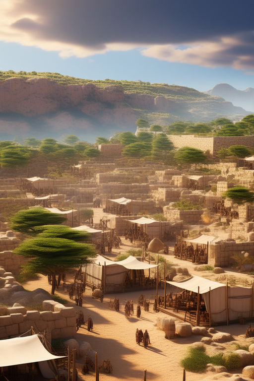 Create a photo realistic of the Israelites camp by Oluseun Adeniyi ...