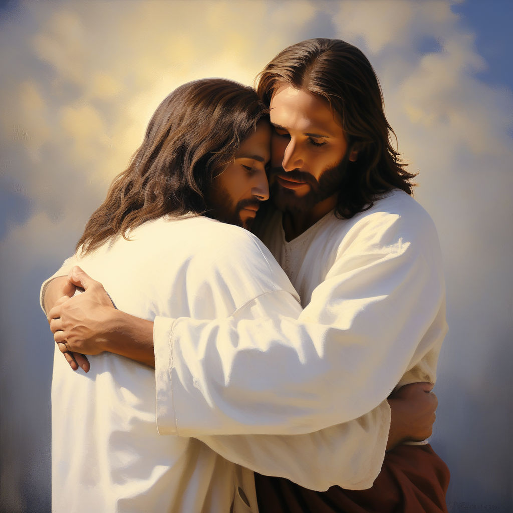 JESUS CHRIST HUGGING PERSON by Severino Marcos Marcos - Playground