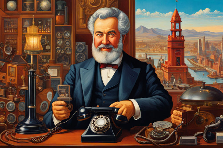A captivating historical portrait of Alexander Graham Bell by Fabio ...