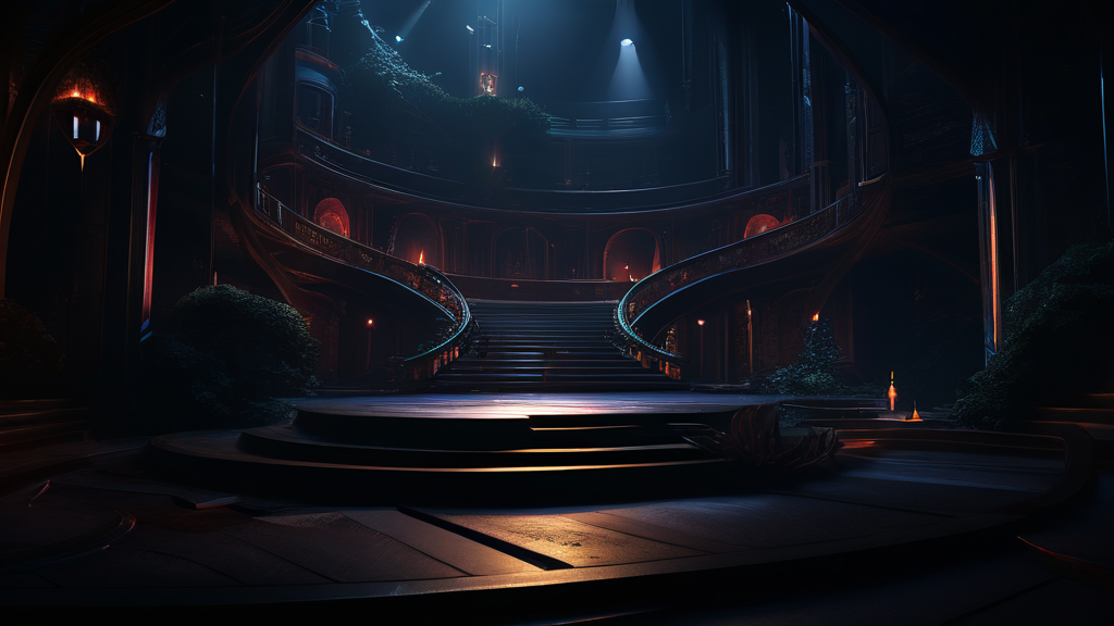 A STAGE DESIGN WITH A CIRCULAR STAGE WITH CIRCULAR RAMPS AND... by ...