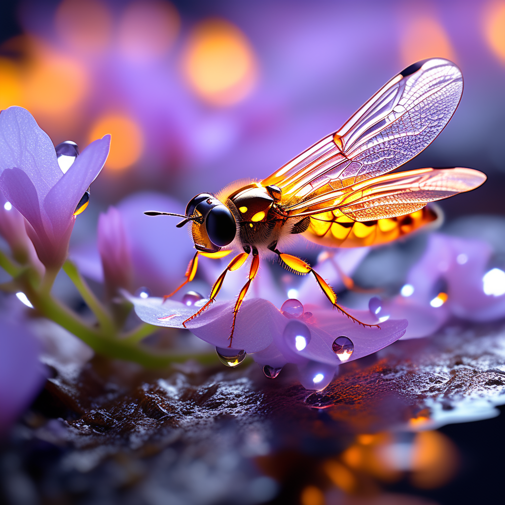 Firefly emitting a soft glow amidst the enveloping darkness by AT ...