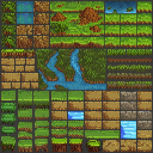32x32 pixels spritesheet of diverse world tiles by chris - Playground