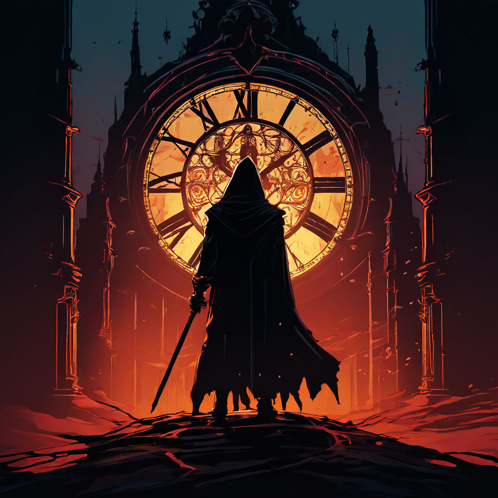 A captivating cinematic illustration of a dark fantasy scene... by ...