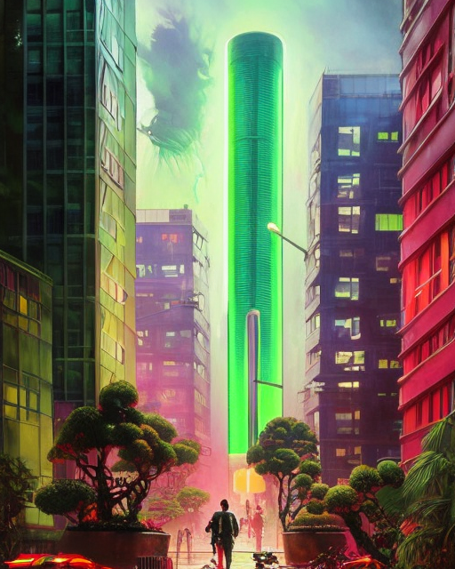 Urban Cyberpunk alien cubism by Sougaiki - Playground