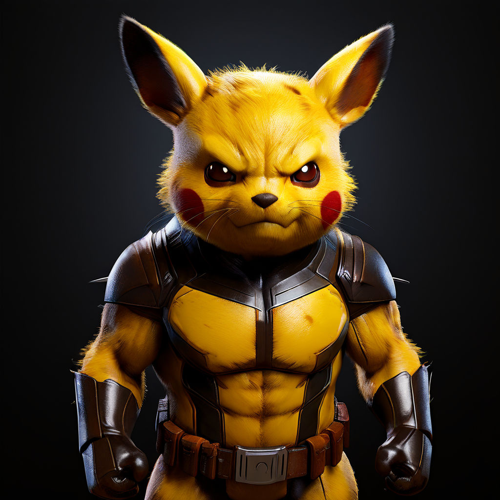 4k realistic Wolverine hero Pikachu full body by RDb stories - Playground