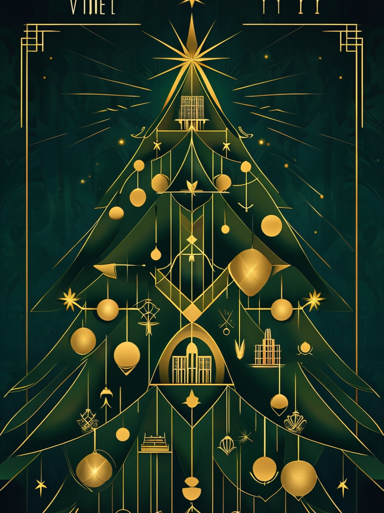 A stylized Christmas tree inspired by Art Deco by Virginie S. - Playground