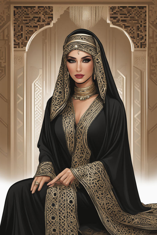 Arabian Queen wear a black Abaya by ناصر الاسمري - Playground