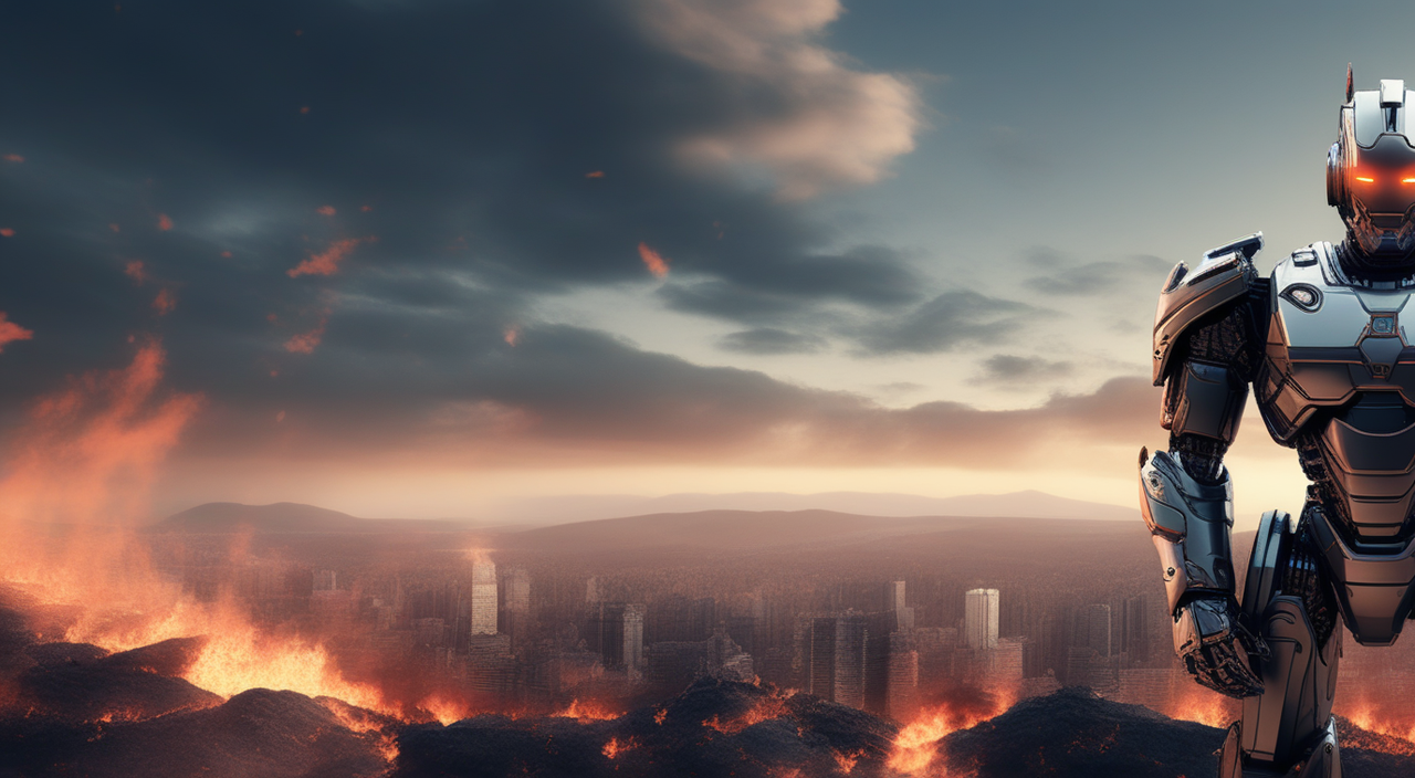 Ai robot world domination background by Yung CEO Visuals - Playground