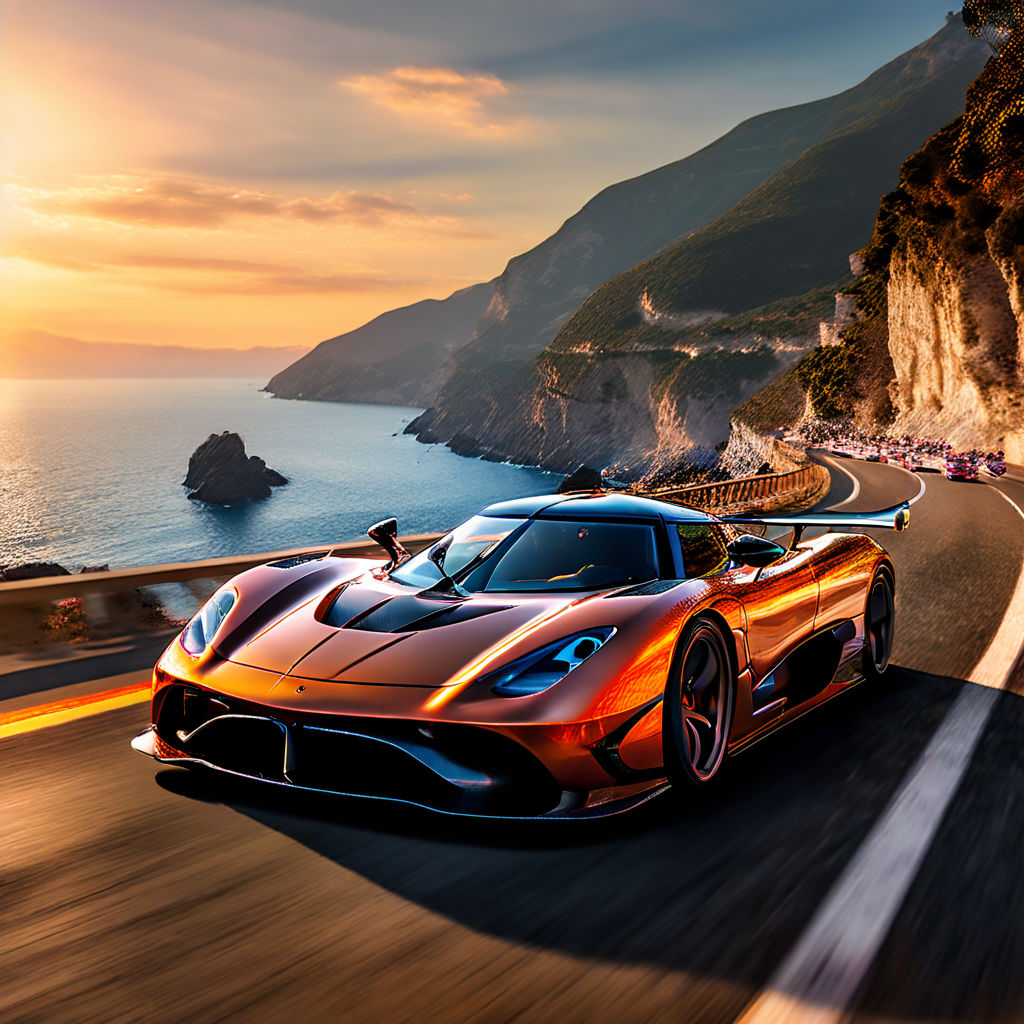 Koenigsegg hypercar racing down the Amalfi Coast by 11131蔡尚哲 - Playground