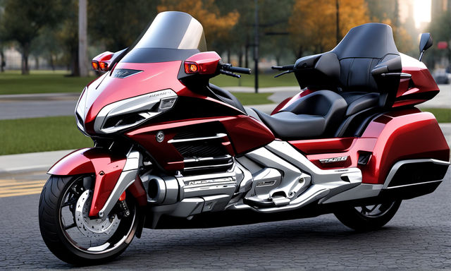 Create a fully realistic image of the 2025 Honda Goldwing) w... by ...