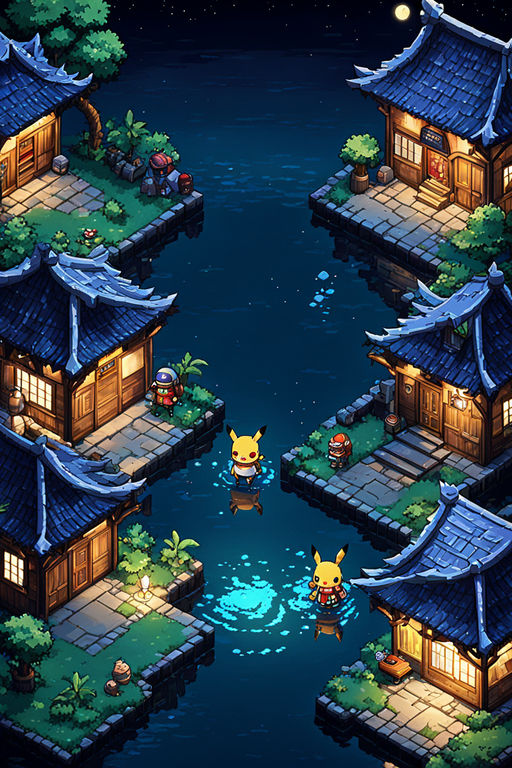 One Piece pokemon top-down pixel art game by 9AsR6 - Playground