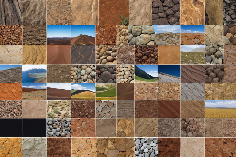 A collage of different natural Earth textures by sadia mansoor - Playground