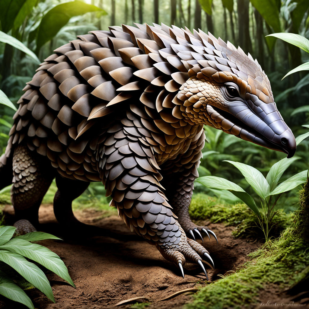 The pangolin is an adaptable creature designed for life unde... by 侯淑貞 ...