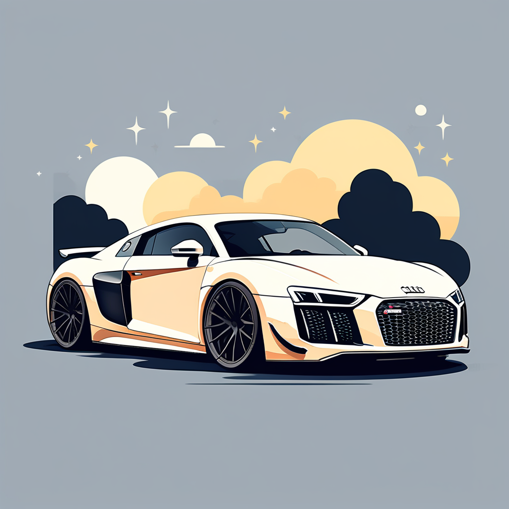 Car Audi R8 side view by Alex Skale - Playground