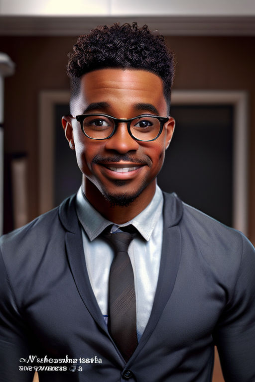 Disney pixar style of an African American black maleCreate a... by ...