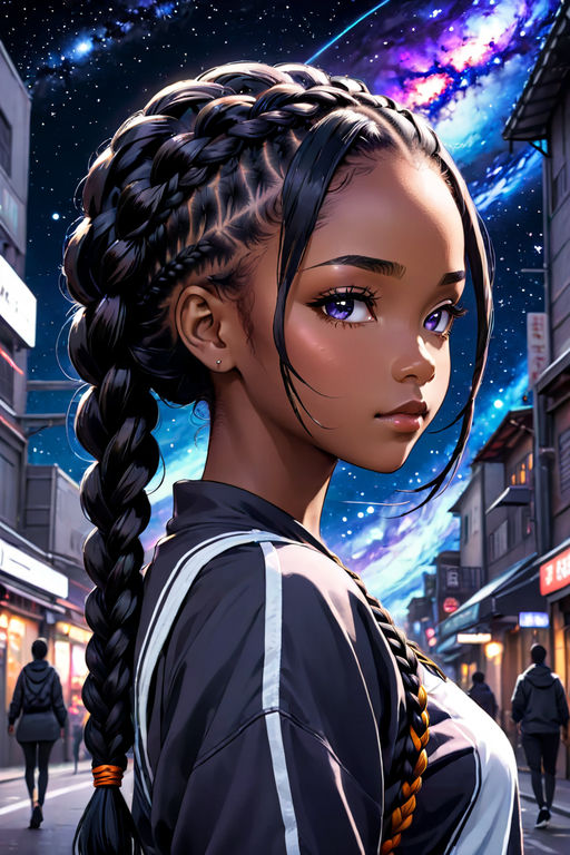 Black Anime Girl By Camille Mott Playground